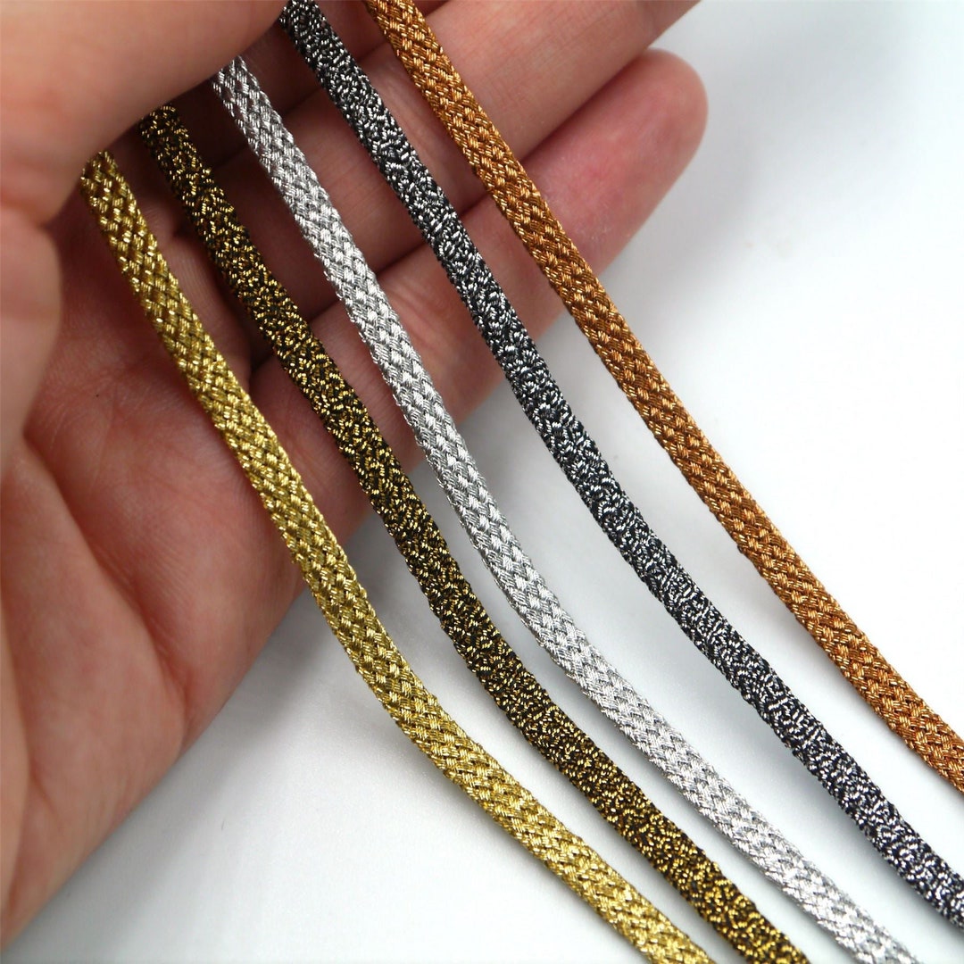 Flat Metallic Braid 4mm 7405 - Etsy