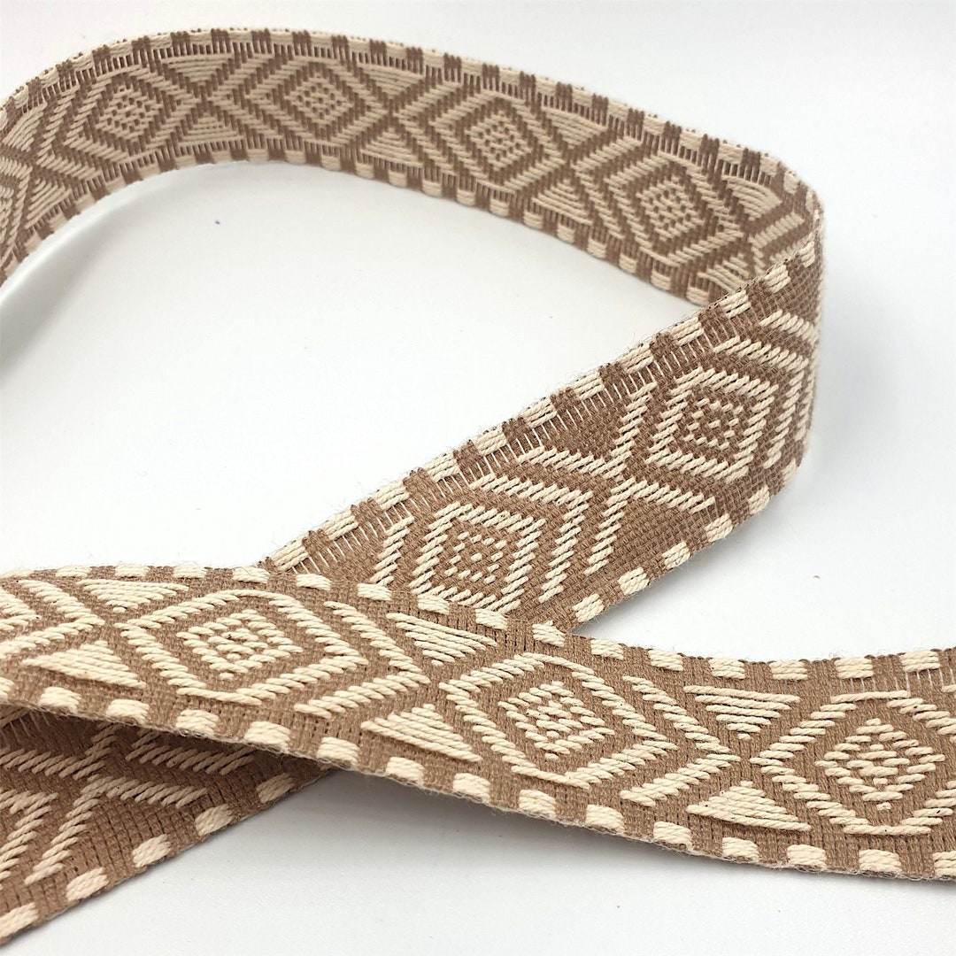 Cotton Geo Braid BEIGE IVORY 27mm 6128 - Etsy