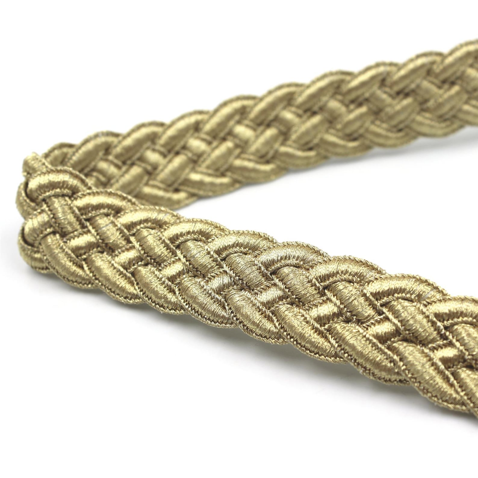 Plaited Braid 23mm - Metallic Light Gold 5542 - Etsy UK