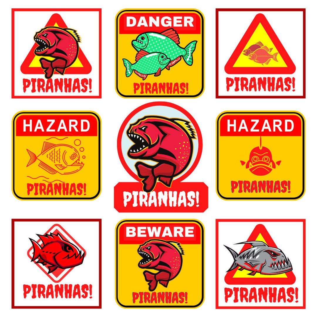 Piranha SVG for Piranha Hobbyists, Piranha SVG Stickers for Piranha ...