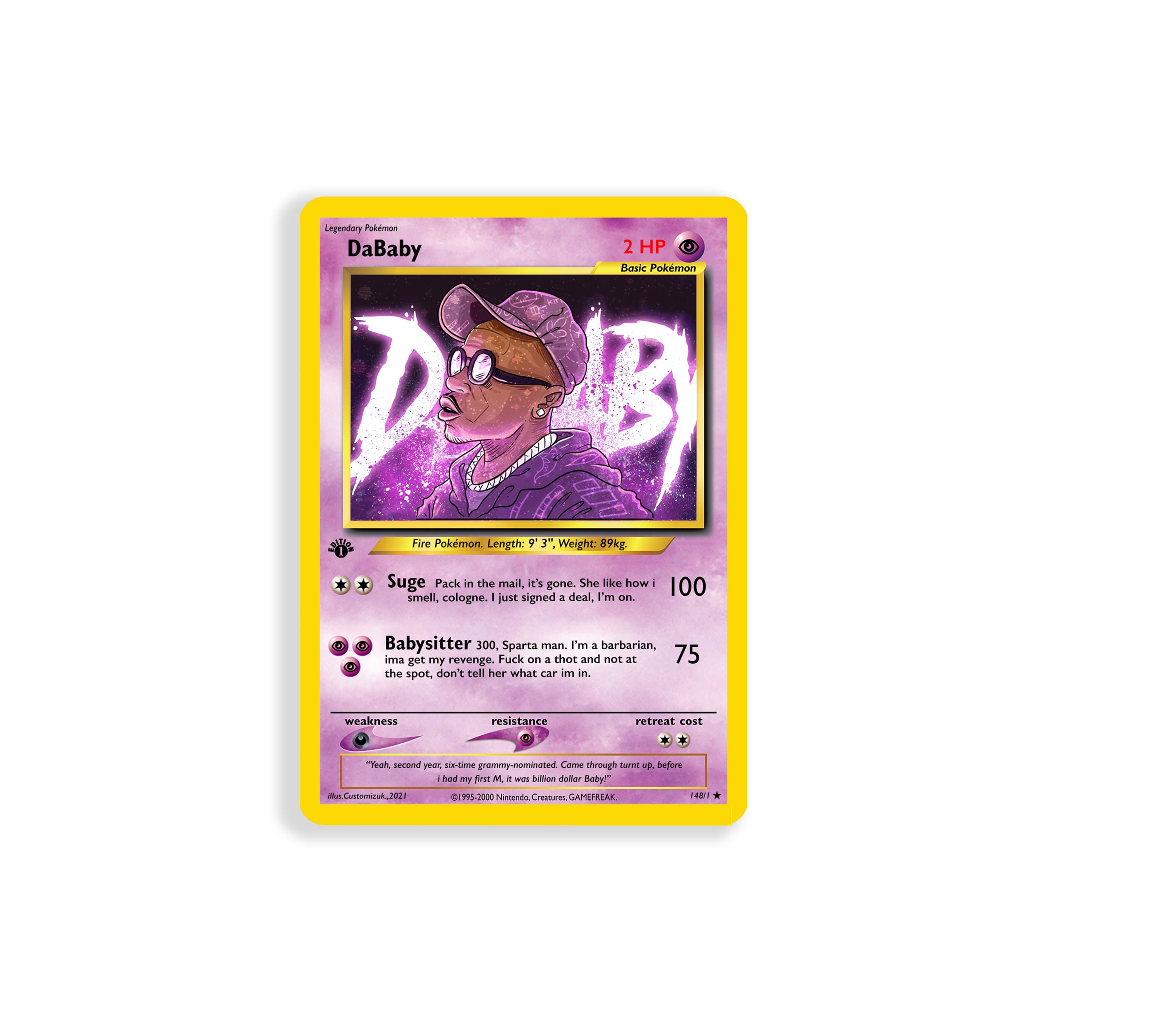 Custom Dababy Pokemon Card - Etsy