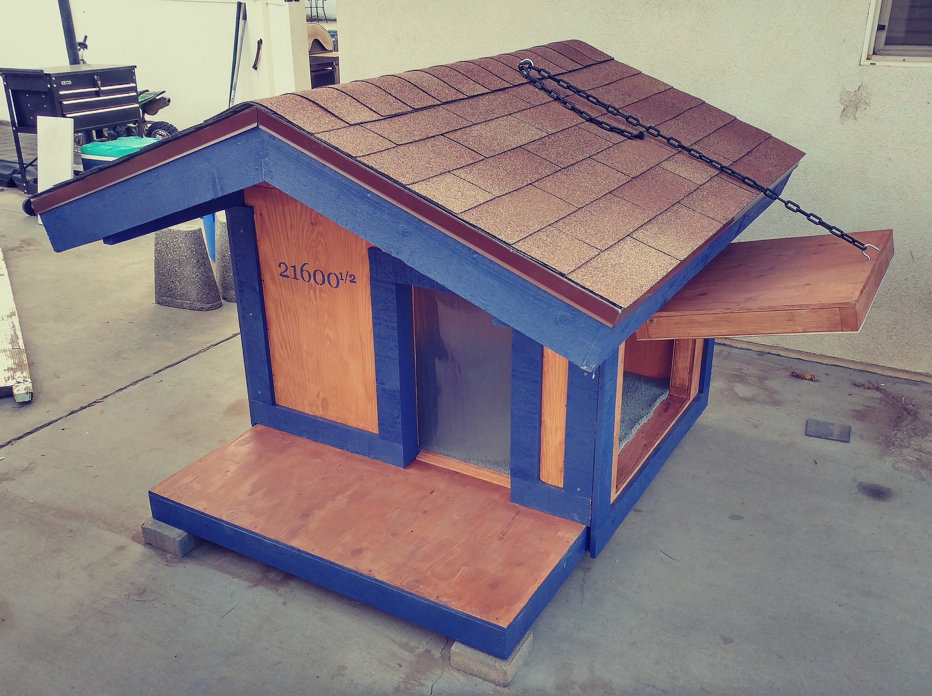 Dog House Plans With Porch for Large Breed Dogs - Modular Assembly ...