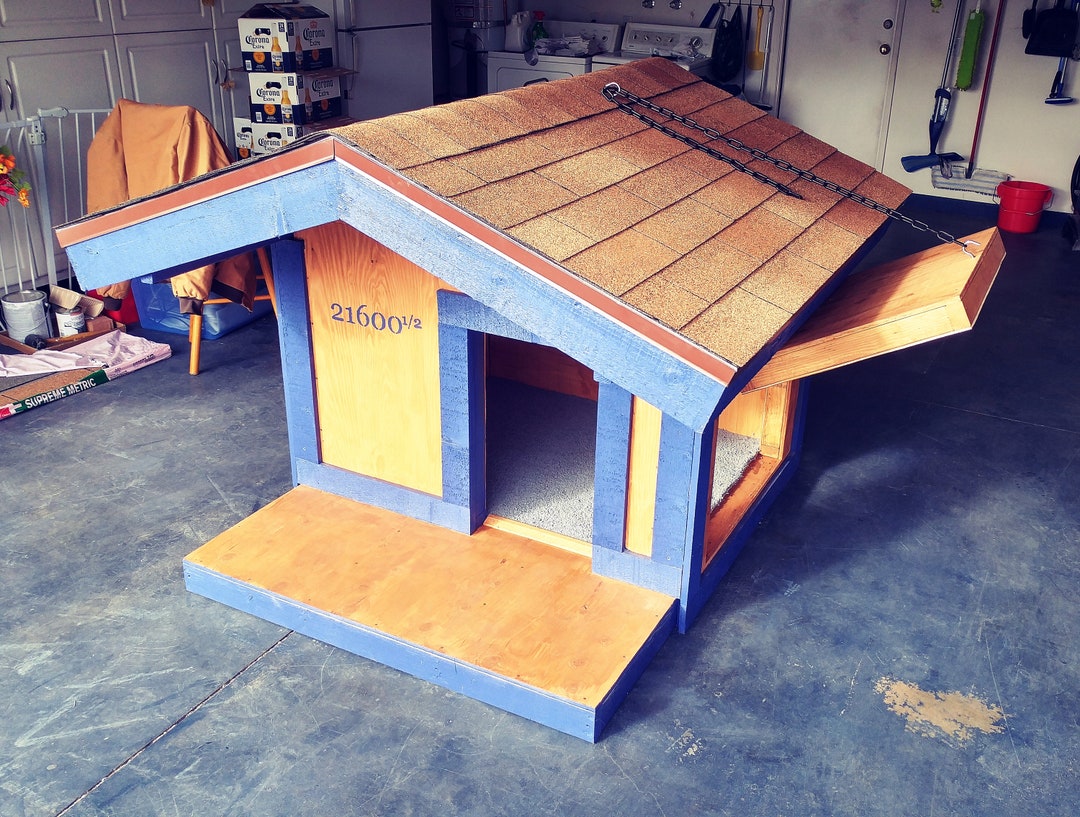 Dog House Plans With Porch for Large Breed Dogs - Modular Assembly ...