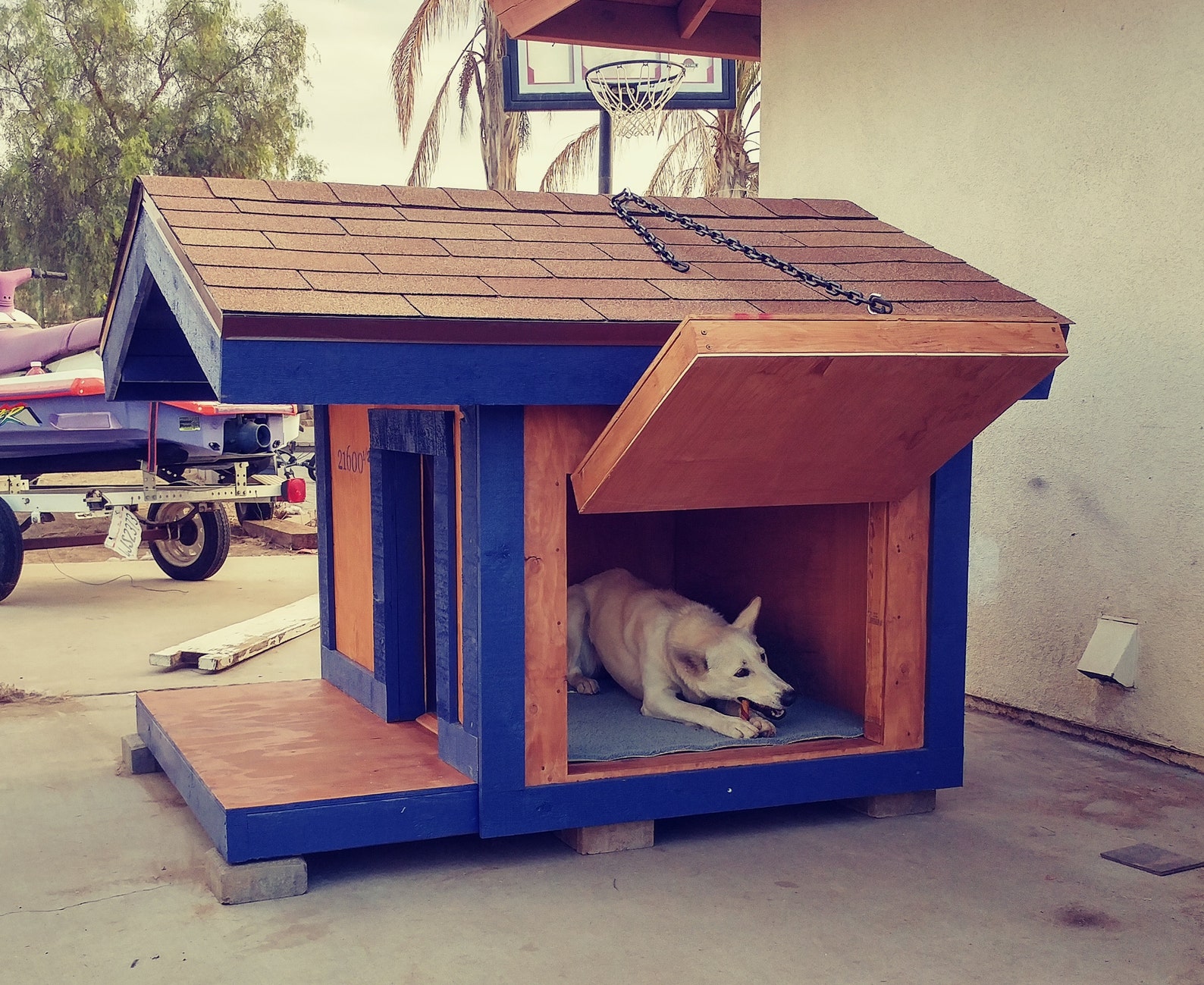 Dog House Plans With Porch for Large Breed Dogs Modular - Etsy