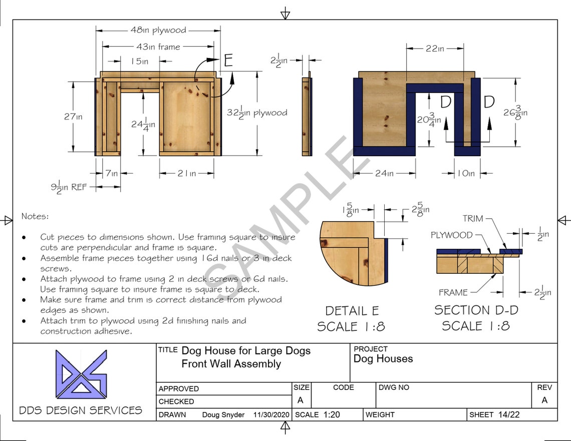 Dog House Plans With Porch for Large Breed Dogs Modular - Etsy