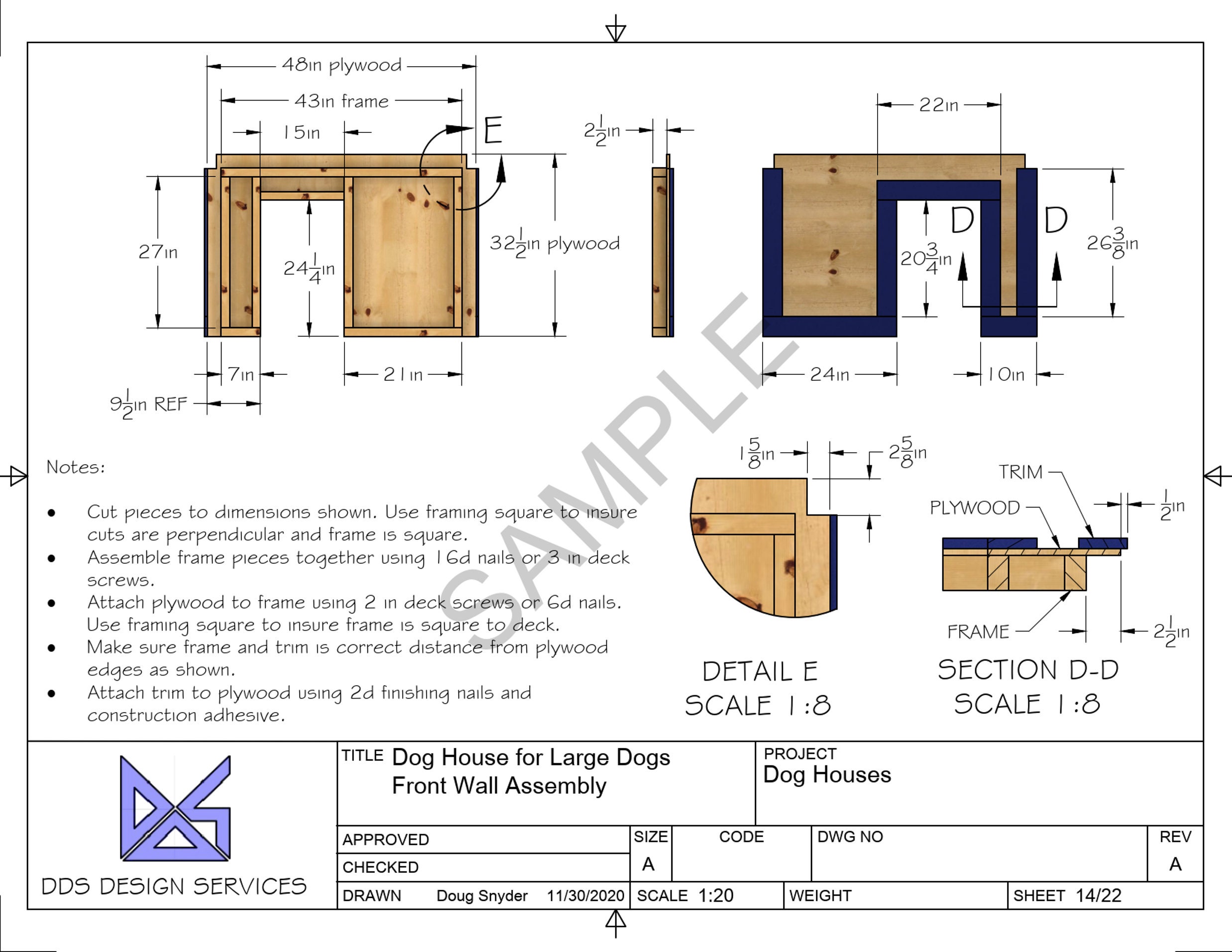 Dog House Plans With Porch for Large Breed Dogs Modular | Etsy