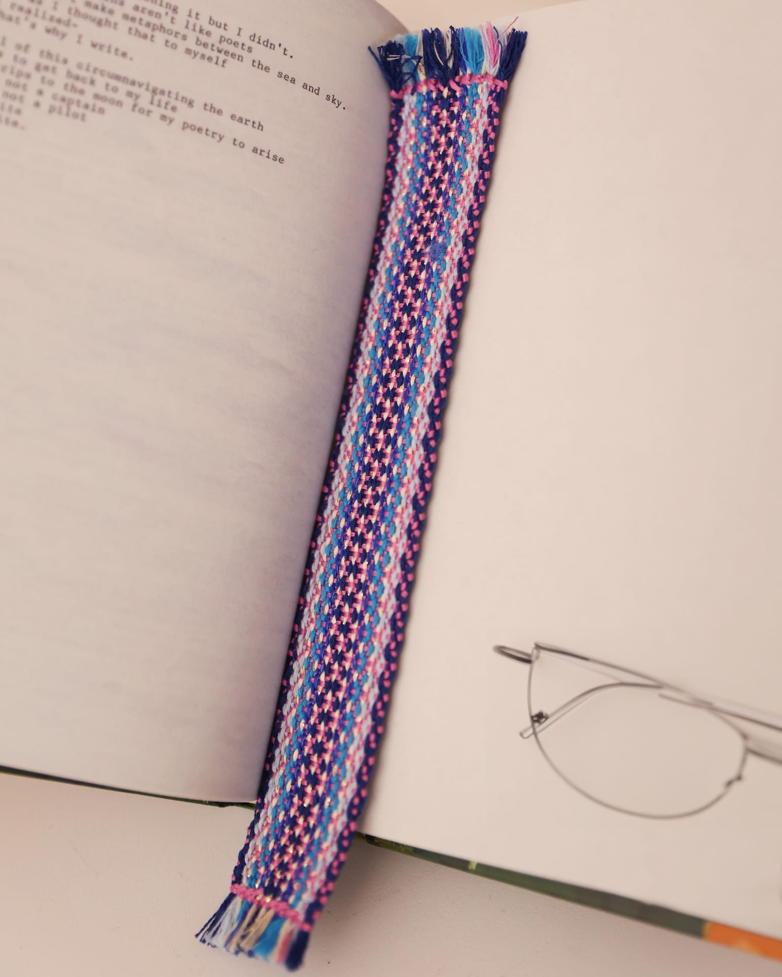 Handwoven Cotton Bookmark I Weaving Bookmark for Book Readers I Textile ...