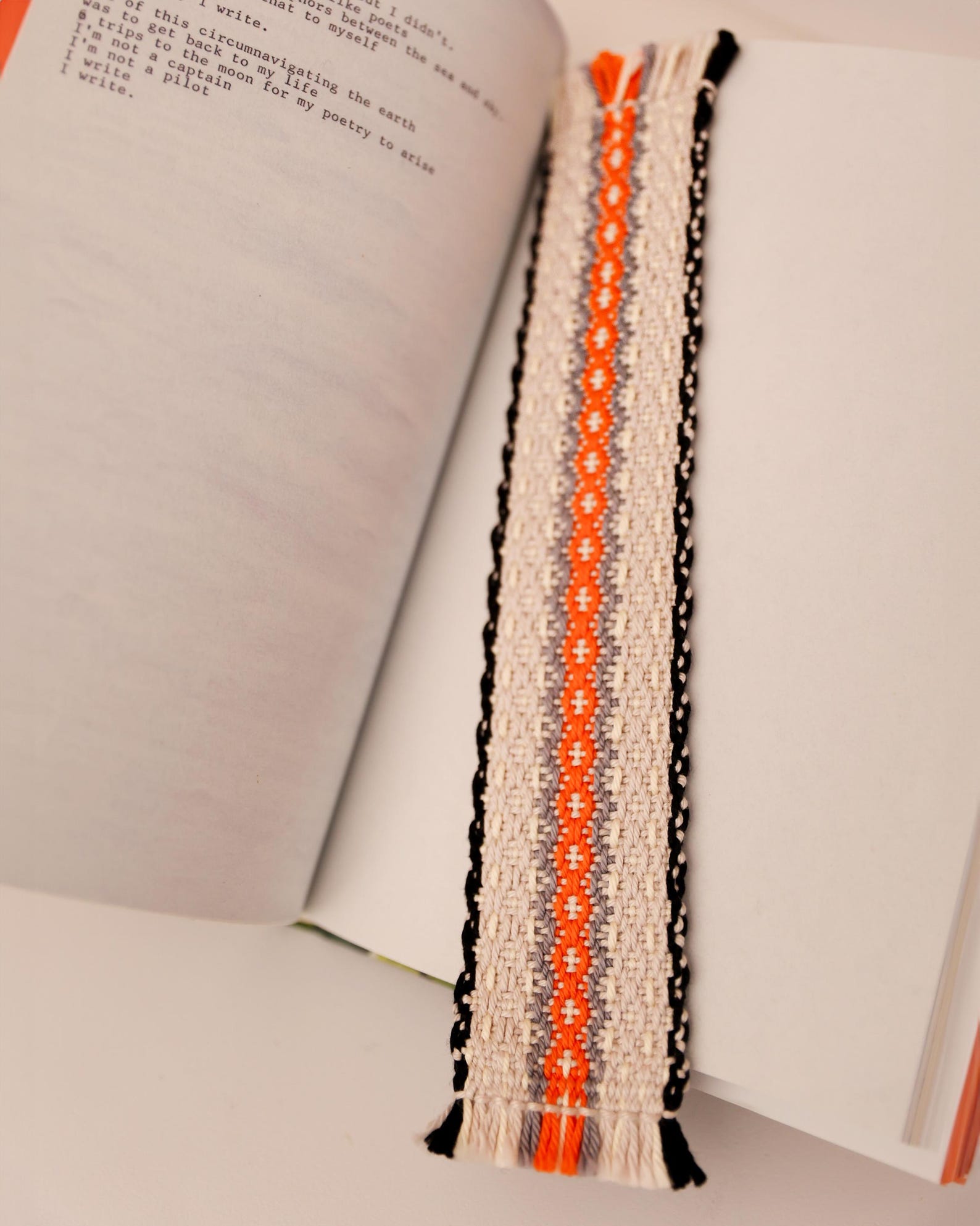 Handwoven Cotton Bookmark I Weaving Bookmark for Book Readers I Textile ...