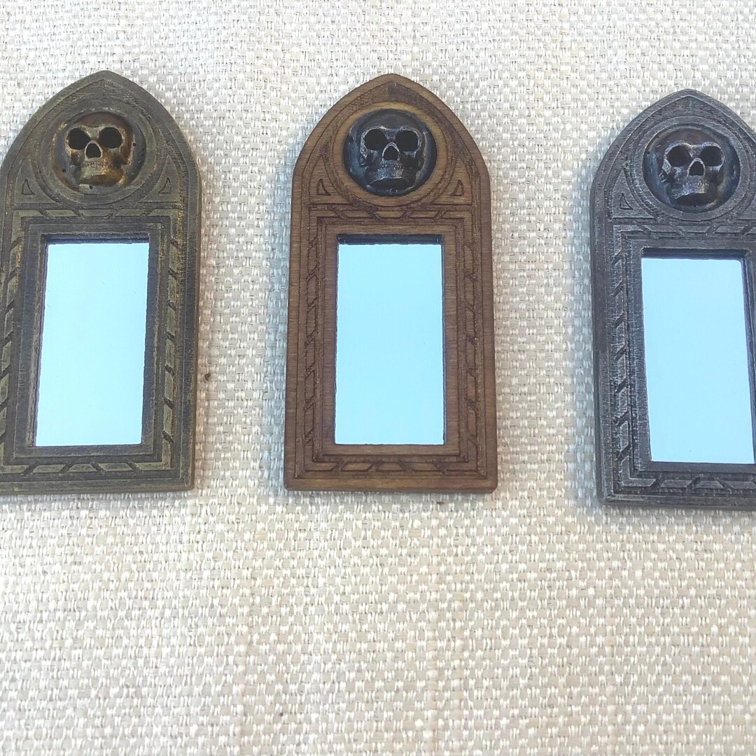 Dollhouse Miniature Mirror, Haunted House Mirror, Miniature 12th Scale ...