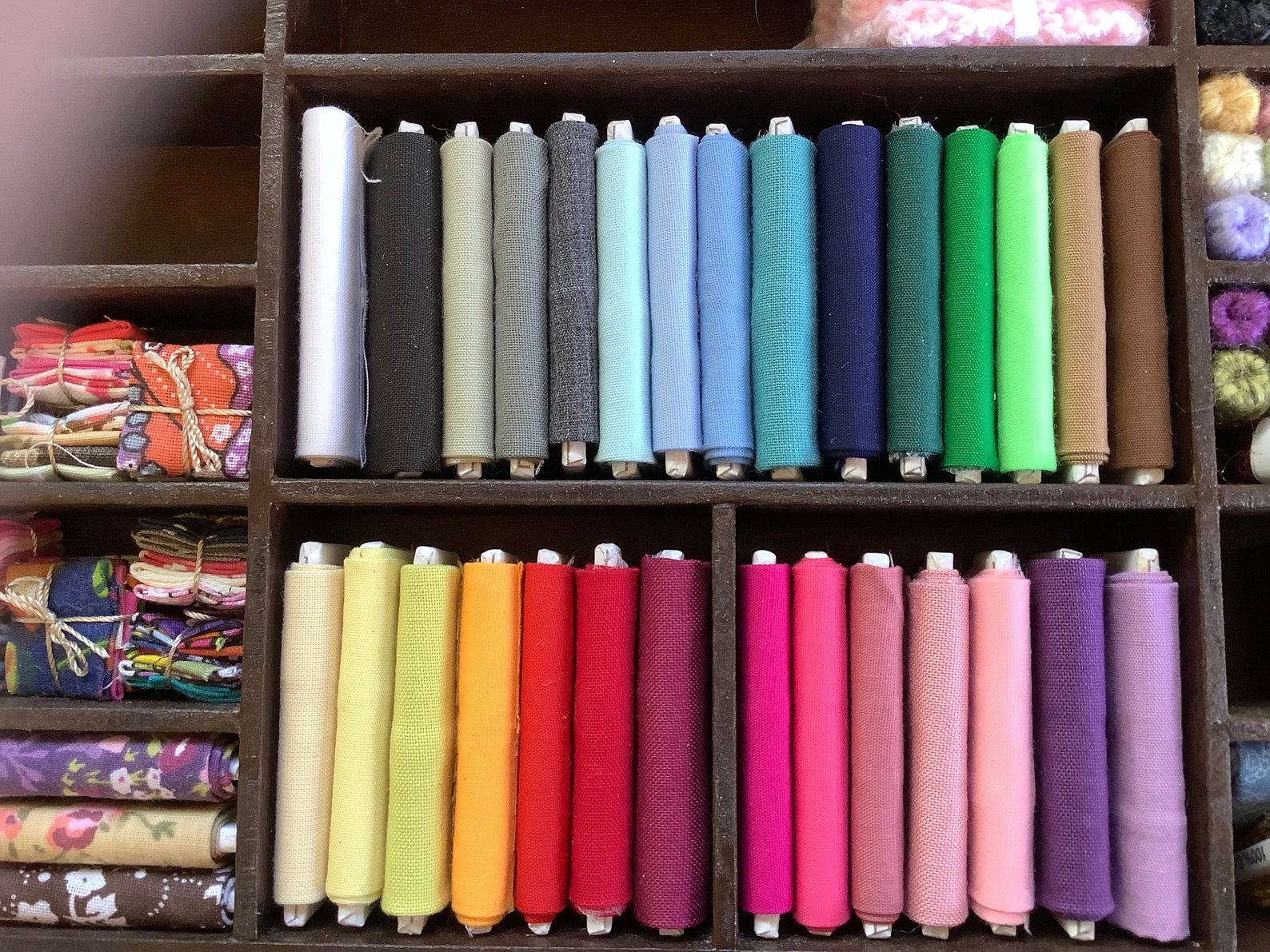 Miniature Rolls of Plain Fabric for Dolls House Sewing Room, Miniature ...