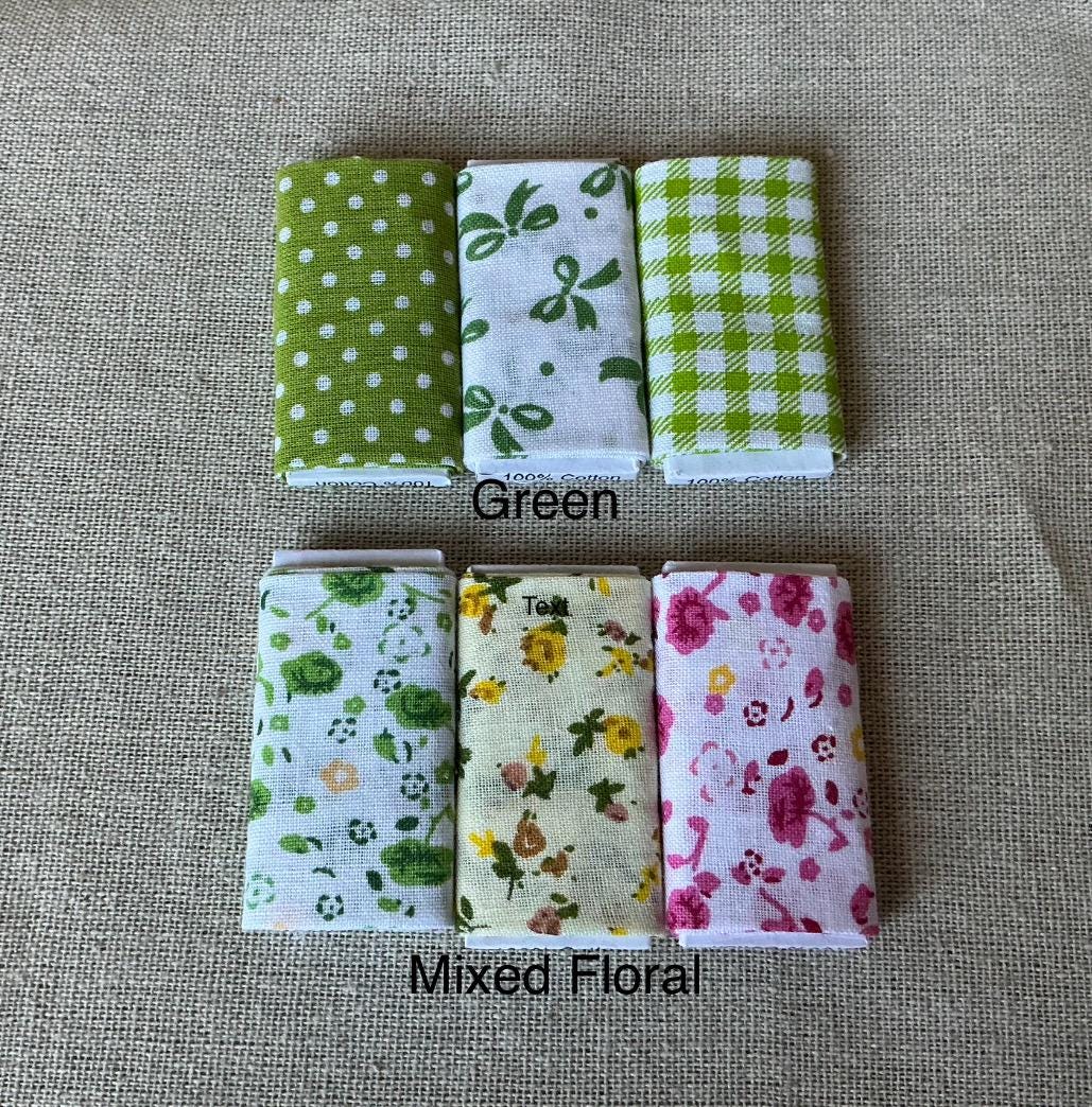 Miniature Rolls of Fabric for Dolls House Sewing Room, Miniature Sewing ...