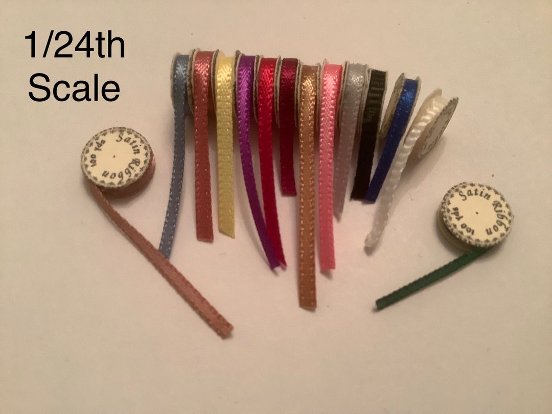 24th Scale Rolls of Ribbon for Dolls House Sewing Room, Miniature ...