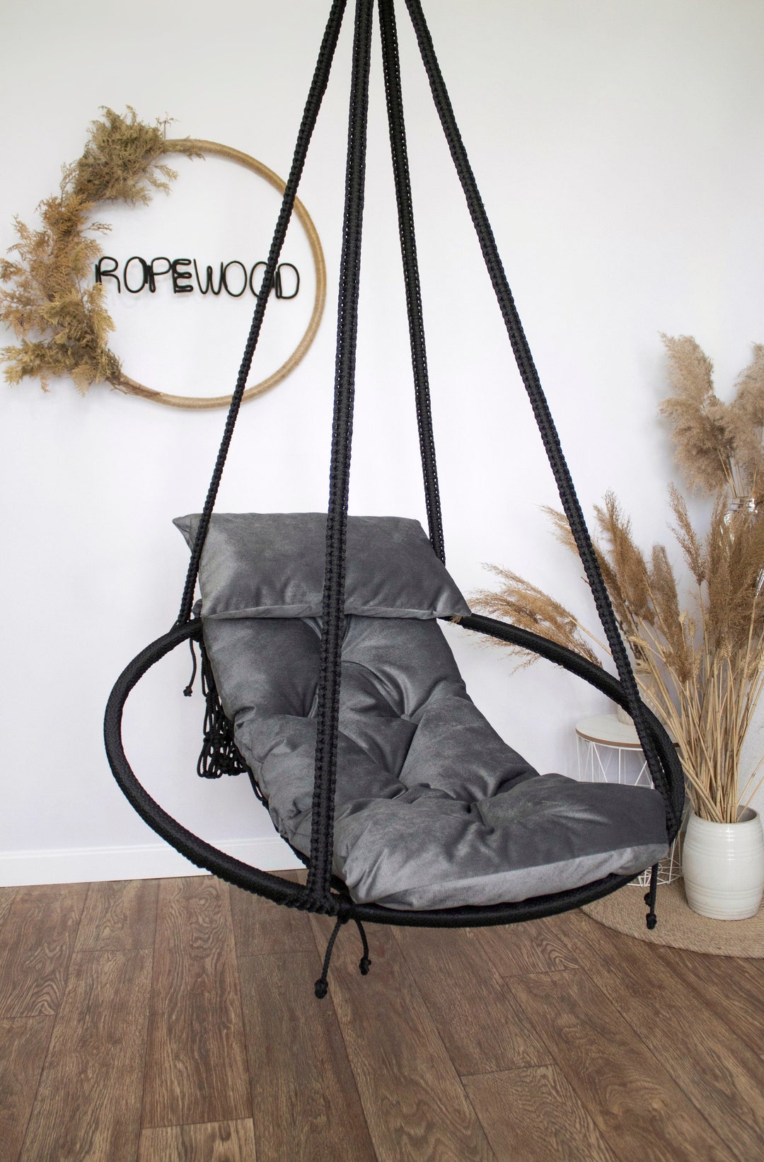 READY TO SHIP Loft Hanging Macrame Chair Garden Hammock Swing - Etsy