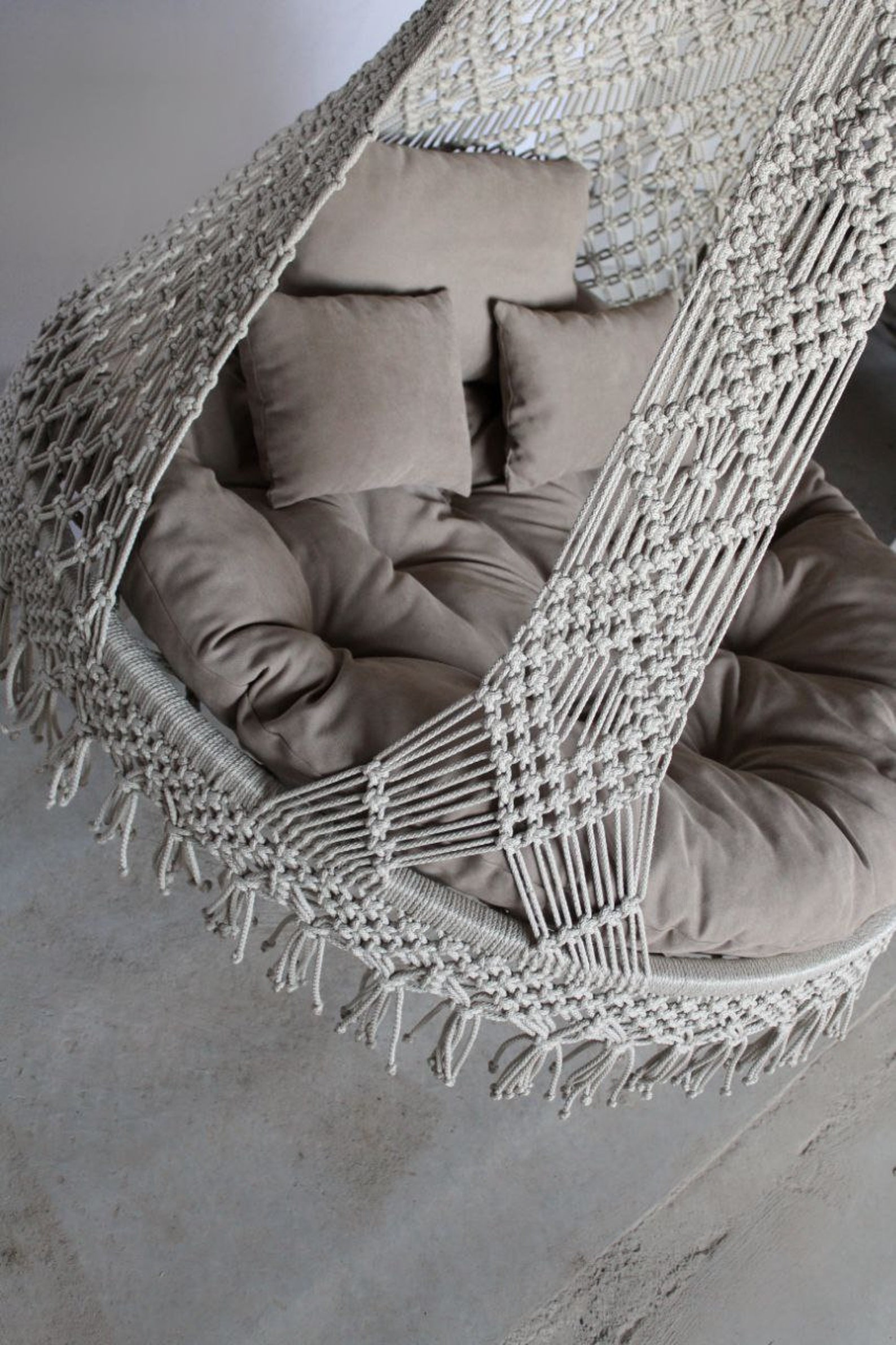 Macrame Hanging Chair Hammock Swing Bohemian Chair Terrace | Etsy