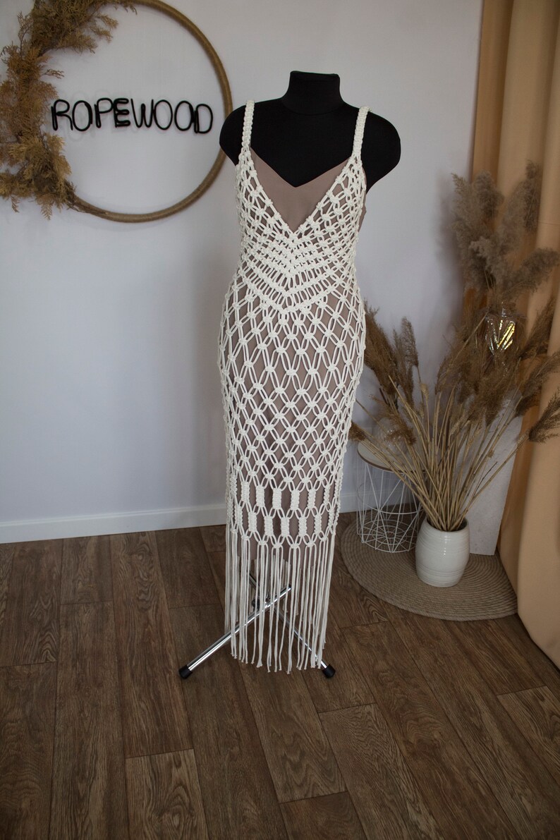 Macrame Dress Boho Chic Dress Festival Clothing Handmade Dress Beach ...