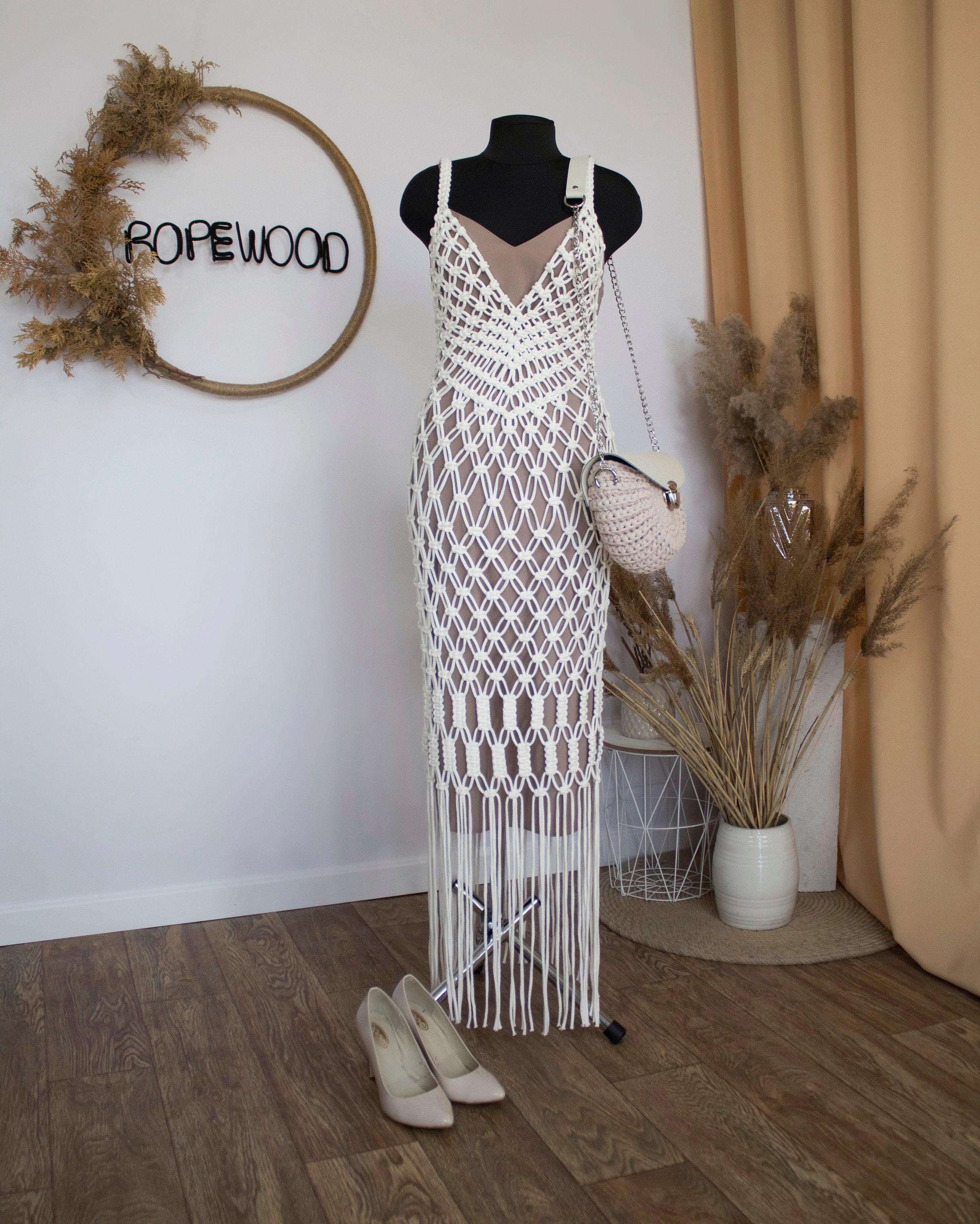 Macrame Dress Boho Chic Dress Festival Clothing Handmade Dress Beach ...