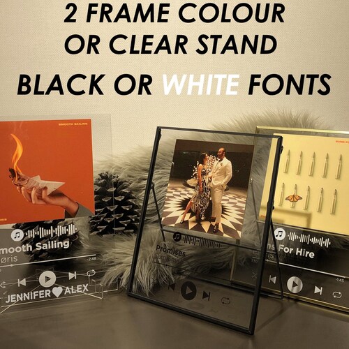 Custom Couple Song Glass Frame Custom Music Plaque Song | Etsy