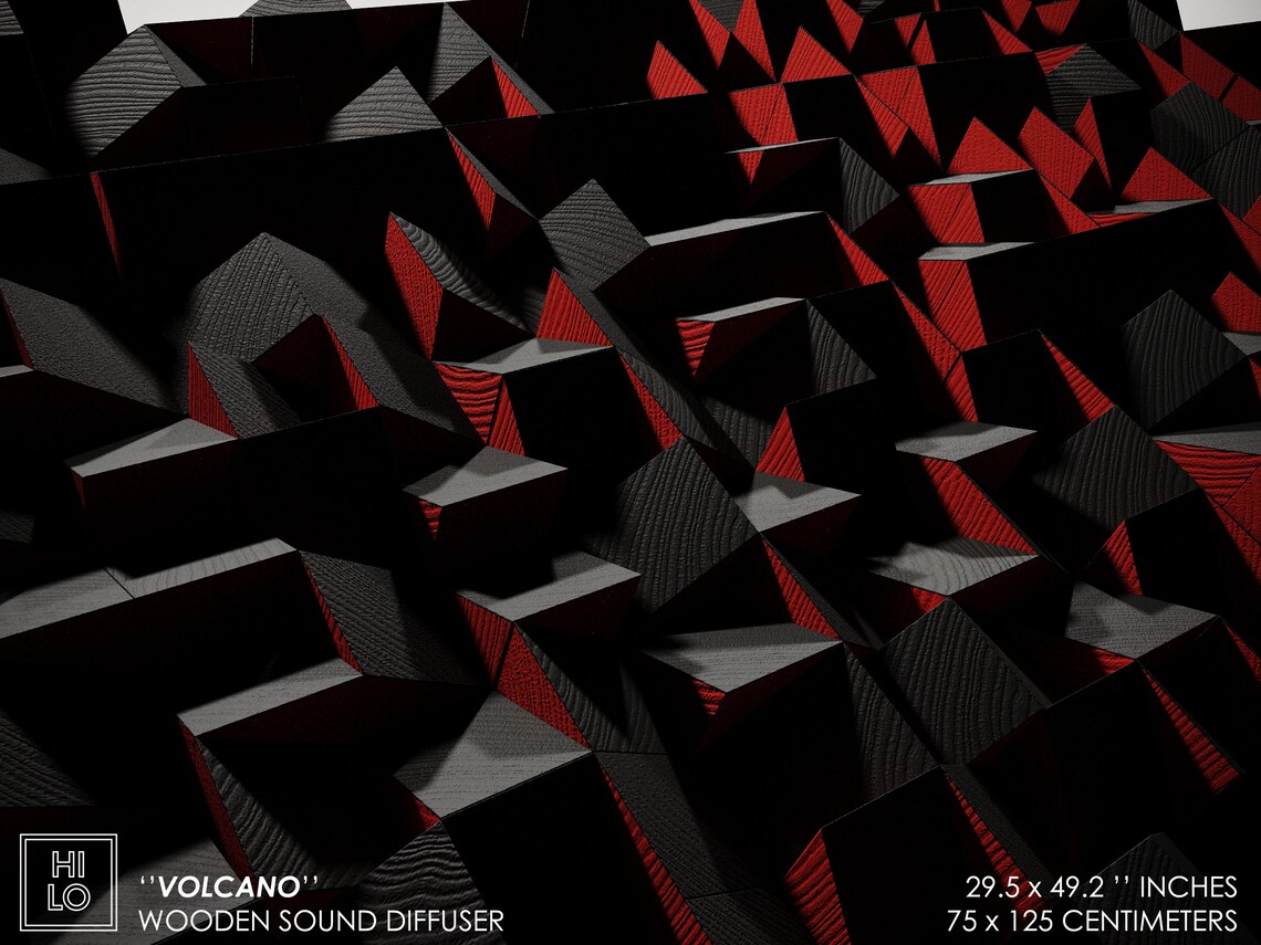 Sound Diffuse 3D Wall Art Wooden Sound Diffuser Art Studio - Etsy