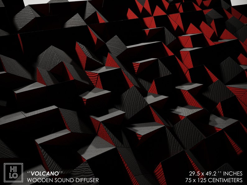 Sound Diffuse 3D Wall Art Wooden Sound Diffuser Art Studio | Etsy