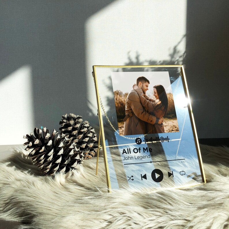 Custom Couple Music Glass Frame Custom Song Frame Best Friend - Etsy