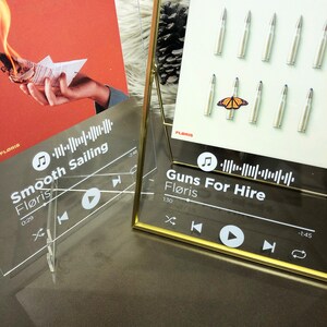 Custom Couple Song Glass Frame, Custom Music Plaque, Song Frame ...