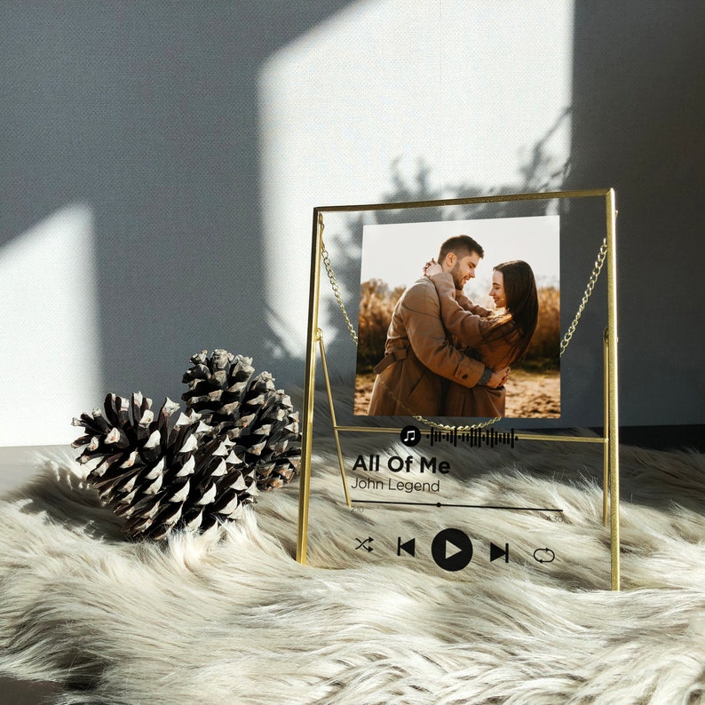 Custom Couple Song Glass Frame Custom Music Plaque Song - Etsy