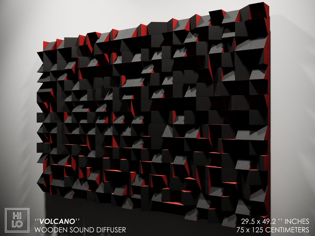 Sound Diffuse 3D Wall Art, Wooden Sound Diffuser Art, Studio Sound ...