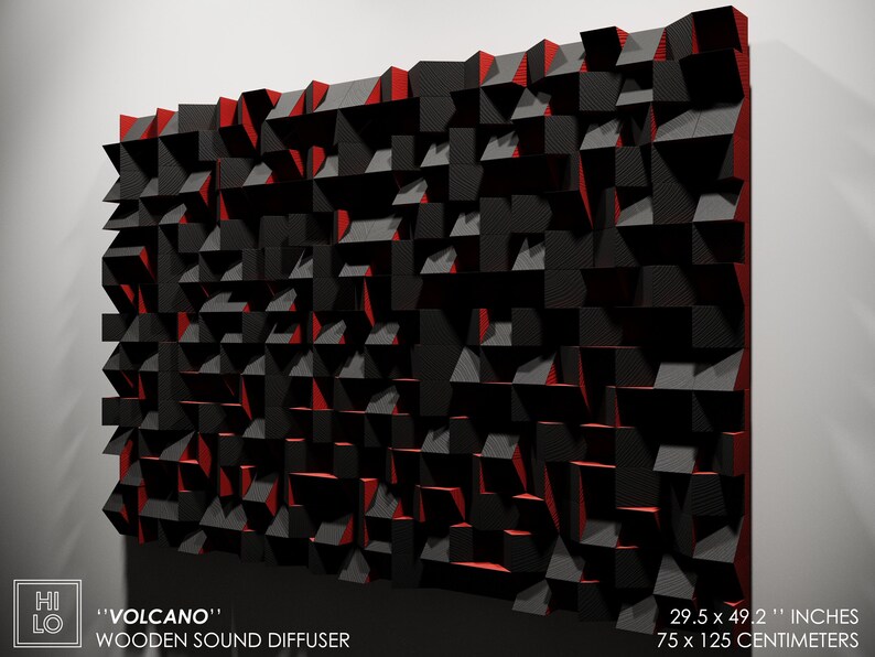 Sound Diffuse 3D Wall Art Wooden Sound Diffuser Art Studio - Etsy