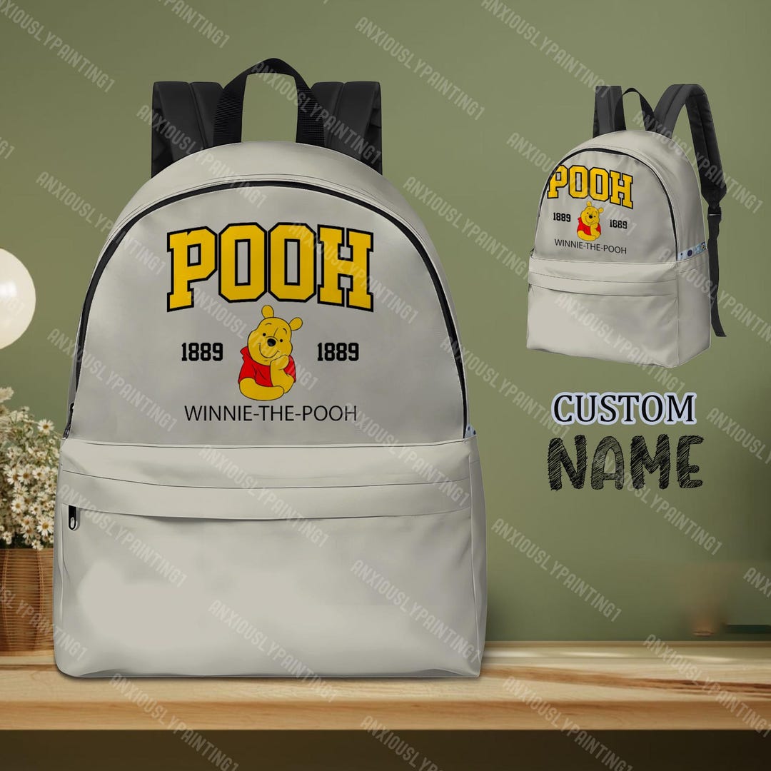 Winnie the Pooh Backpack, Custom Winnie Pooh Backpack, Back to School ...