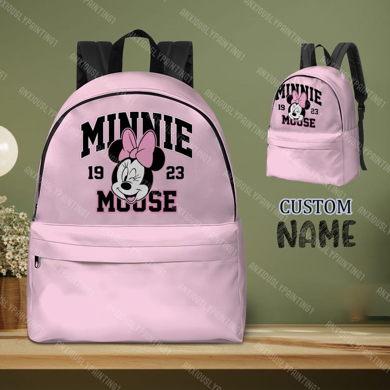Minnie Mouse Backpack, Custom Disney Minnie Backpack, Back to School ...