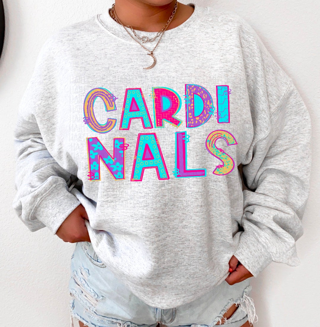 Cardinals Doodle Funky Png - Etsy