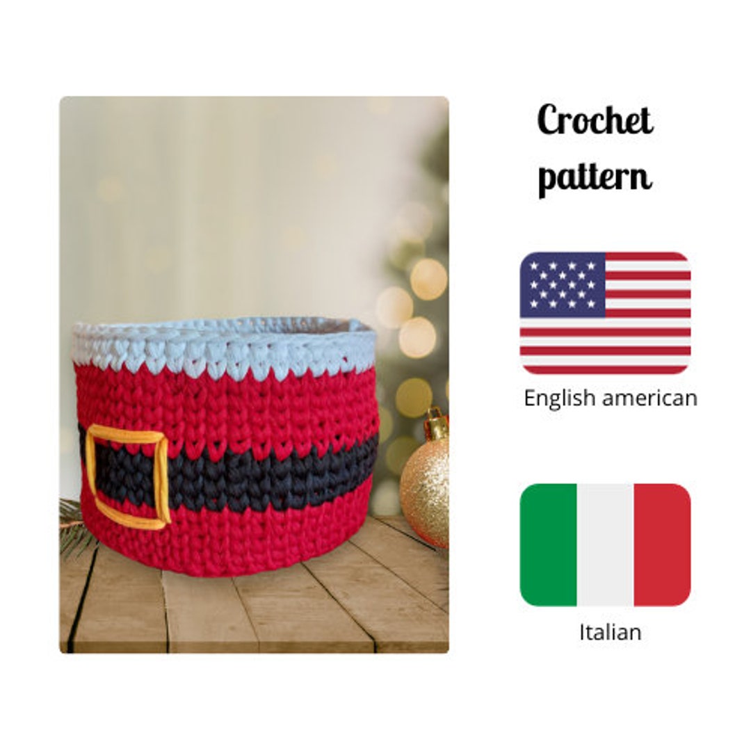Santa Claus Christmas Basket Crochet Pattern, the Perfect Place to Put ...