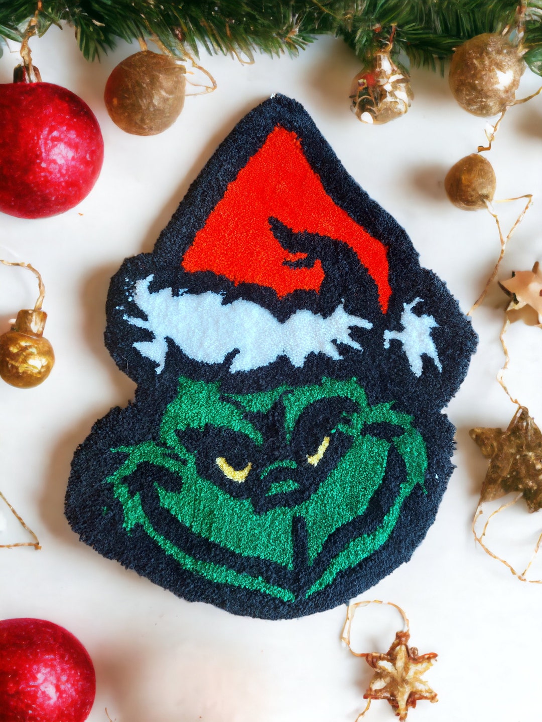 Christmas Grinch Tufted Rug Handmade for Your Original Ornament - Etsy