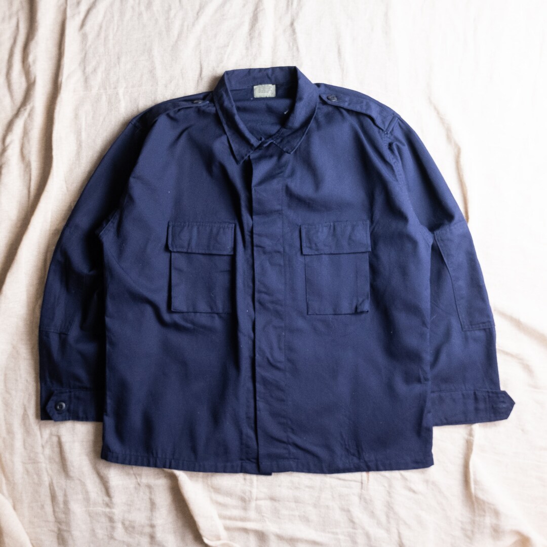 U.S Army 90s Vintage Navy Blue Fatigue Jacket Made in USA Size - Etsy