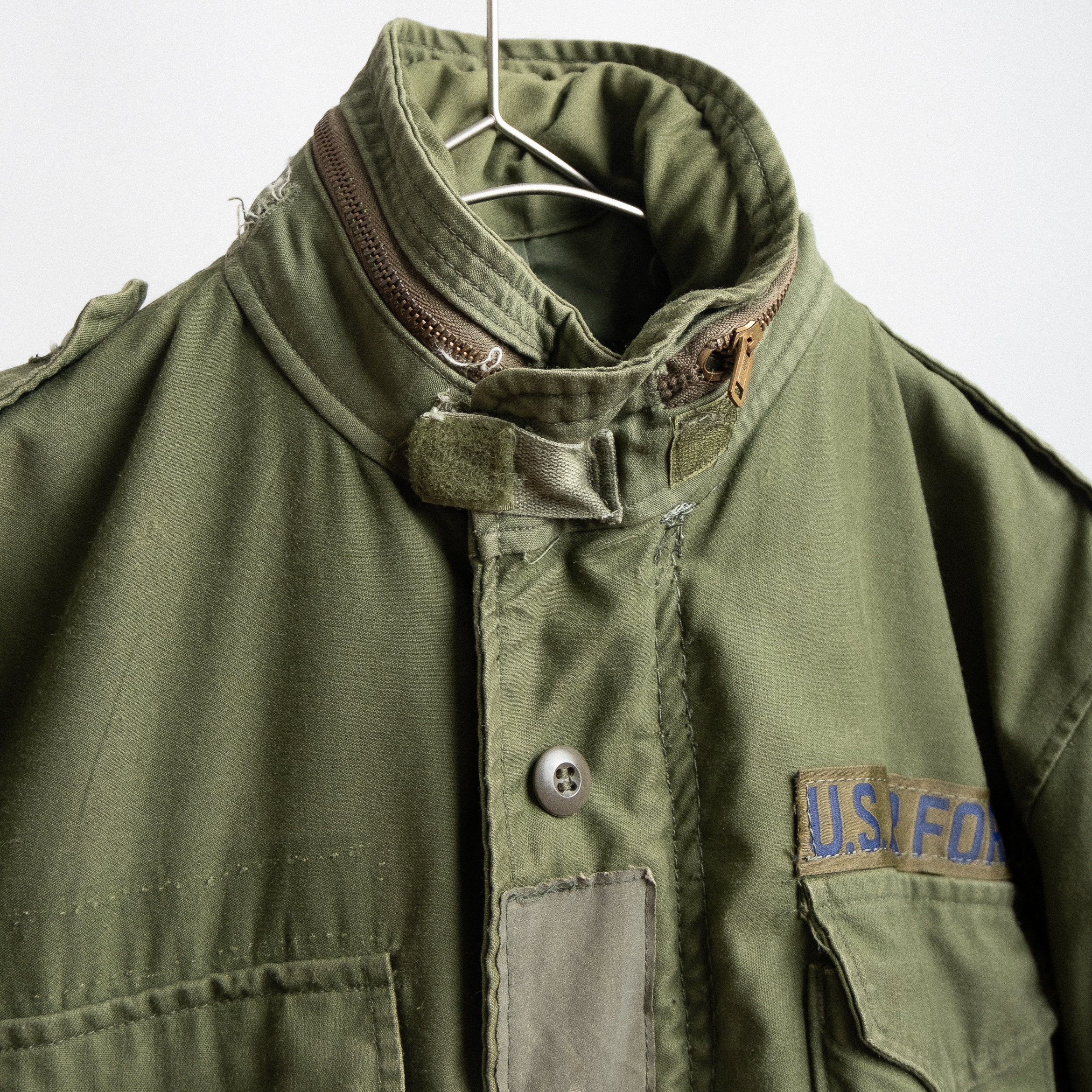 Vintage US Army M65 Field Jacket Faded Olive Green Cotton Canvas Cold ...