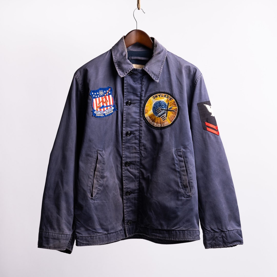 Vintage 1970s 70s US Navy Vietnam War N4 Submarine Utility Deck Jacket ...