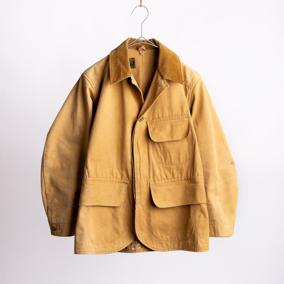 Vintage 40s Duxbak Utica Mohawk Duck Tan Canvas Hunting Jacket Size ...