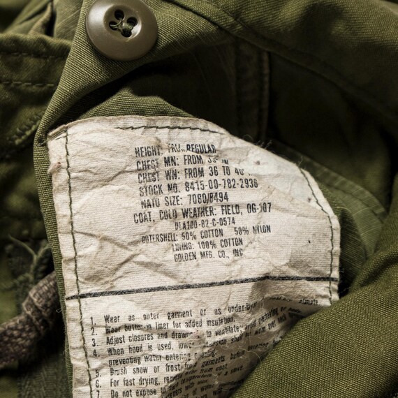 Vintage 80s US Army M65 OG-107 Field Jacket - Size Sm… - Gem