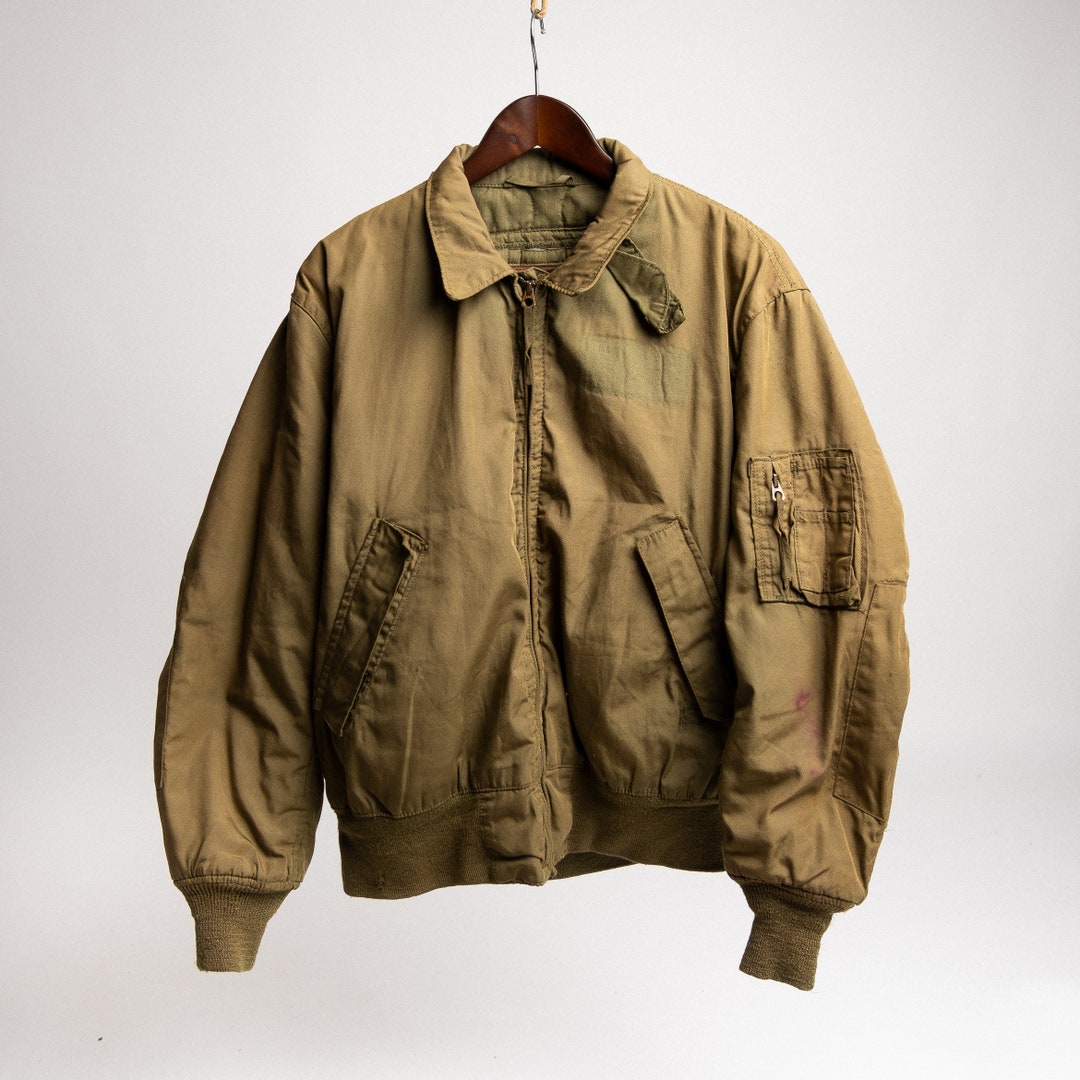 Vintage 70s Cold Weather Type MA-1 Style Bomber Flight Jacket - Etsy