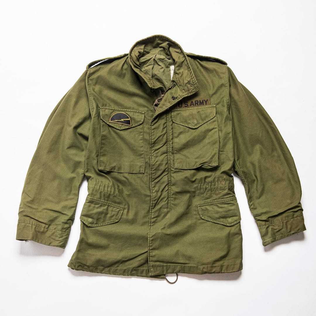 Vintage 80s US Army M65 OG-107 Field Jacket Size Small / Made in USA / Vietnam War / Army ...
