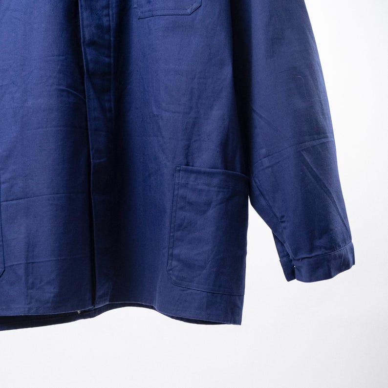 Vintage 70s French Blue HBT Chore Coat 1970s Utility Workwear Work Jacket Size XL - Etsy