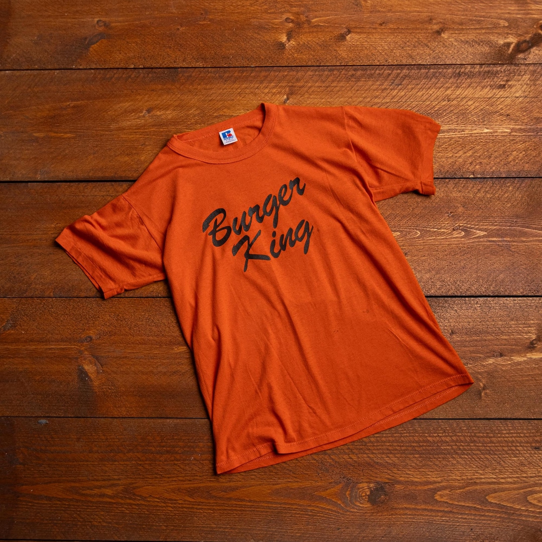 Vintage 90s Burger King T-shirt, Made in USA, Single Stitch Orange Tee ...