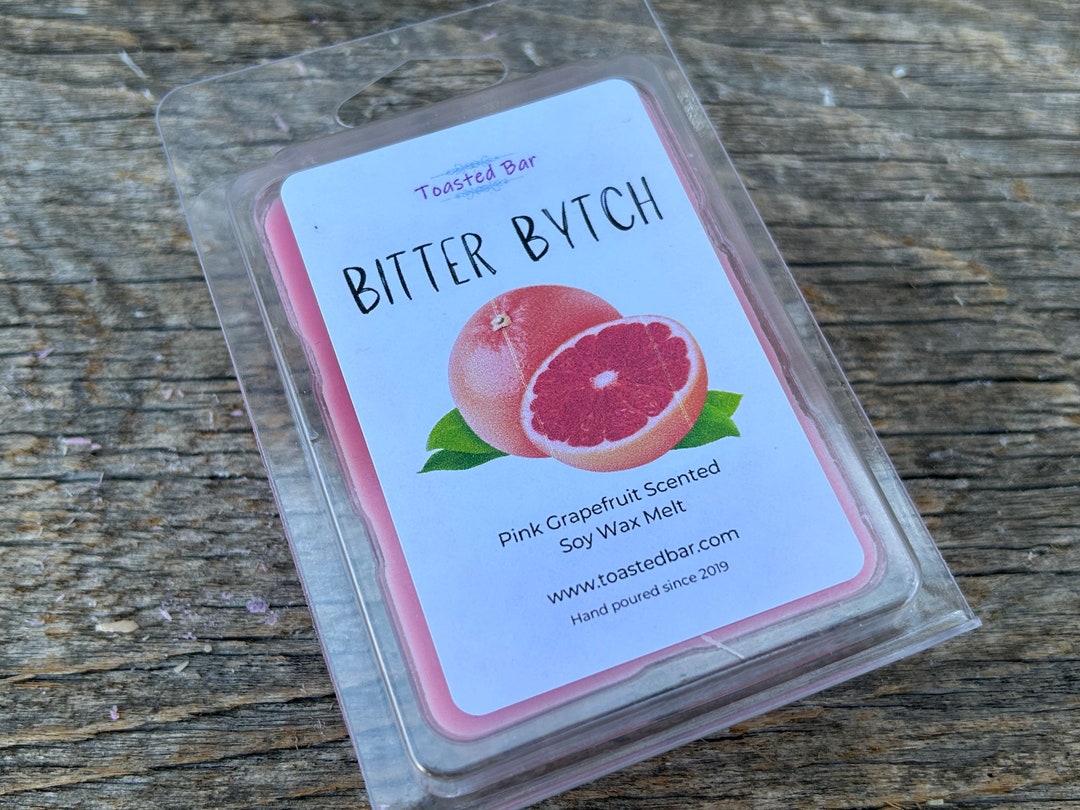 Pink Grapefruit Scented Soy Wax Melt - Bitter Bytch - Etsy