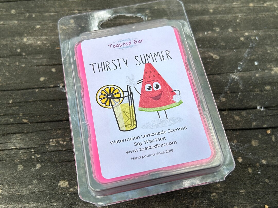 Thirsty Summer Watermelon Lemonade Scented Soy Wax Melt, Watermelon Wax Tart, Fruit Scented ...