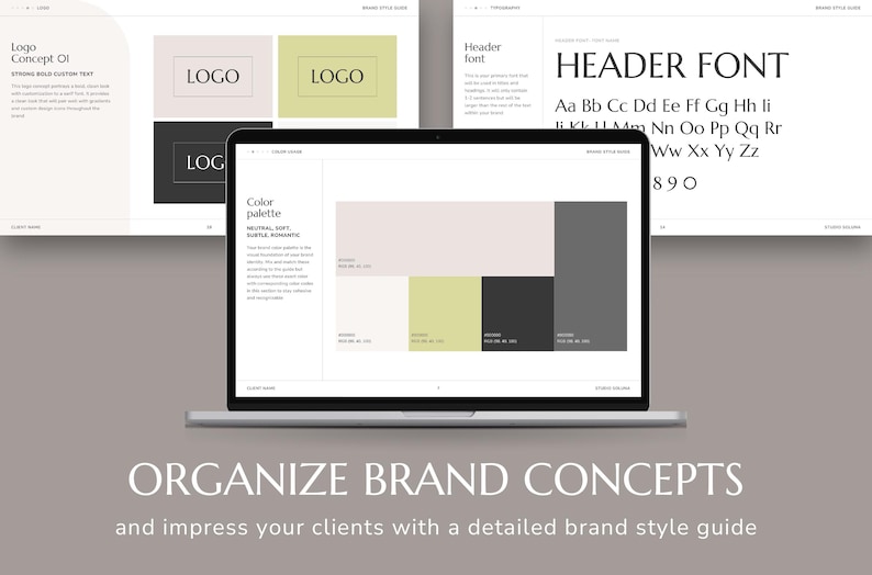 Brand Style Guide Canva and Indesign Slide Deck Presentation Template ...