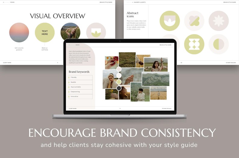 Brand Style Guide Canva and Indesign Slide Deck Presentation Template ...
