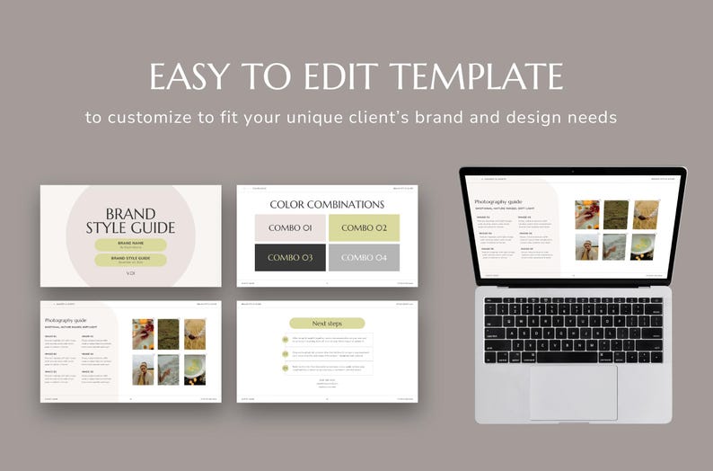 Brand Style Guide Canva and Indesign Slide Deck Presentation Template ...
