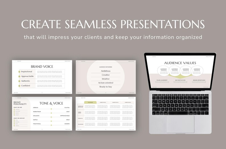Brand Strategy Canva and Indesign Slide Deck Presentation Template for ...
