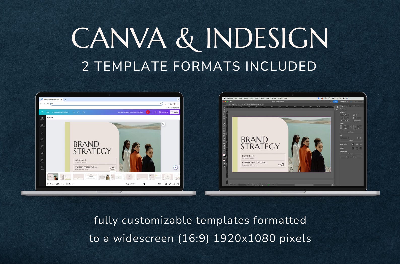 Brand Strategy Canva and Indesign Slide Deck Presentation Template for ...