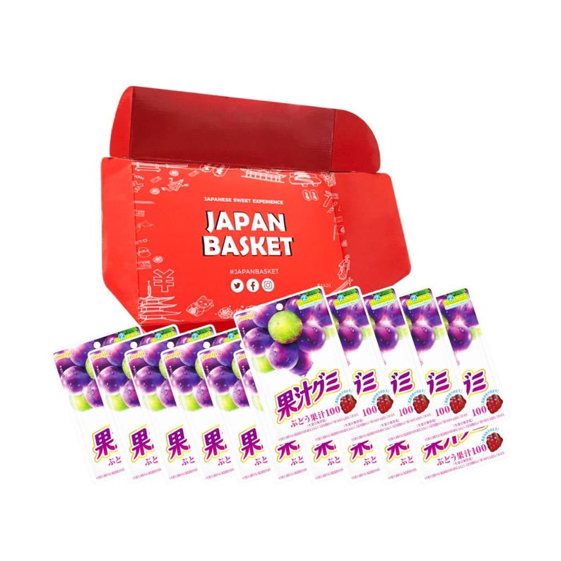 Japanese Meiji Fruit Juice Gummy Grape - 15 Pieces Japanbasket Box Edition - Etsy